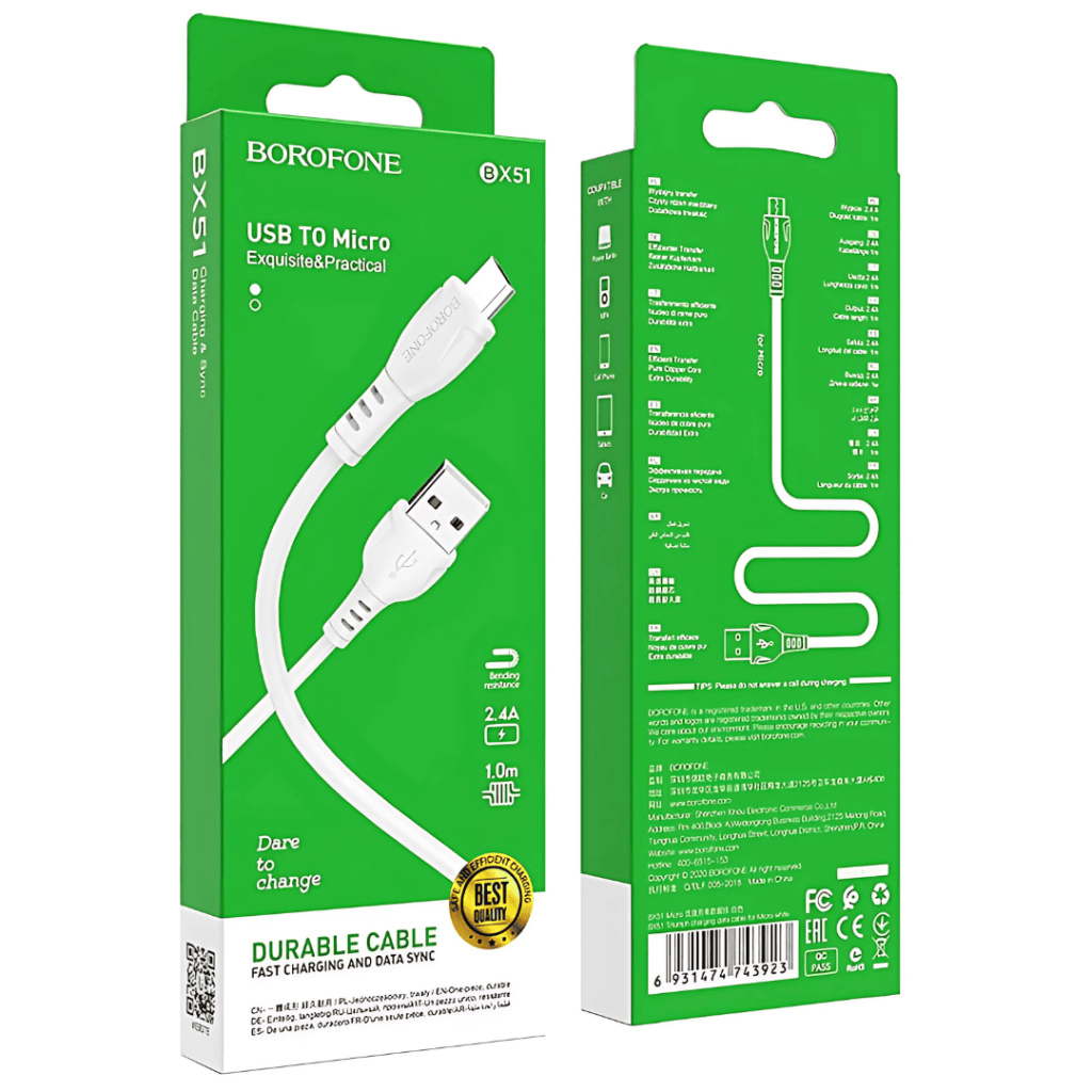 BOROFONE USB KABL TRIUMPH – USB TO MICRO USB 1m – tek-europe.com